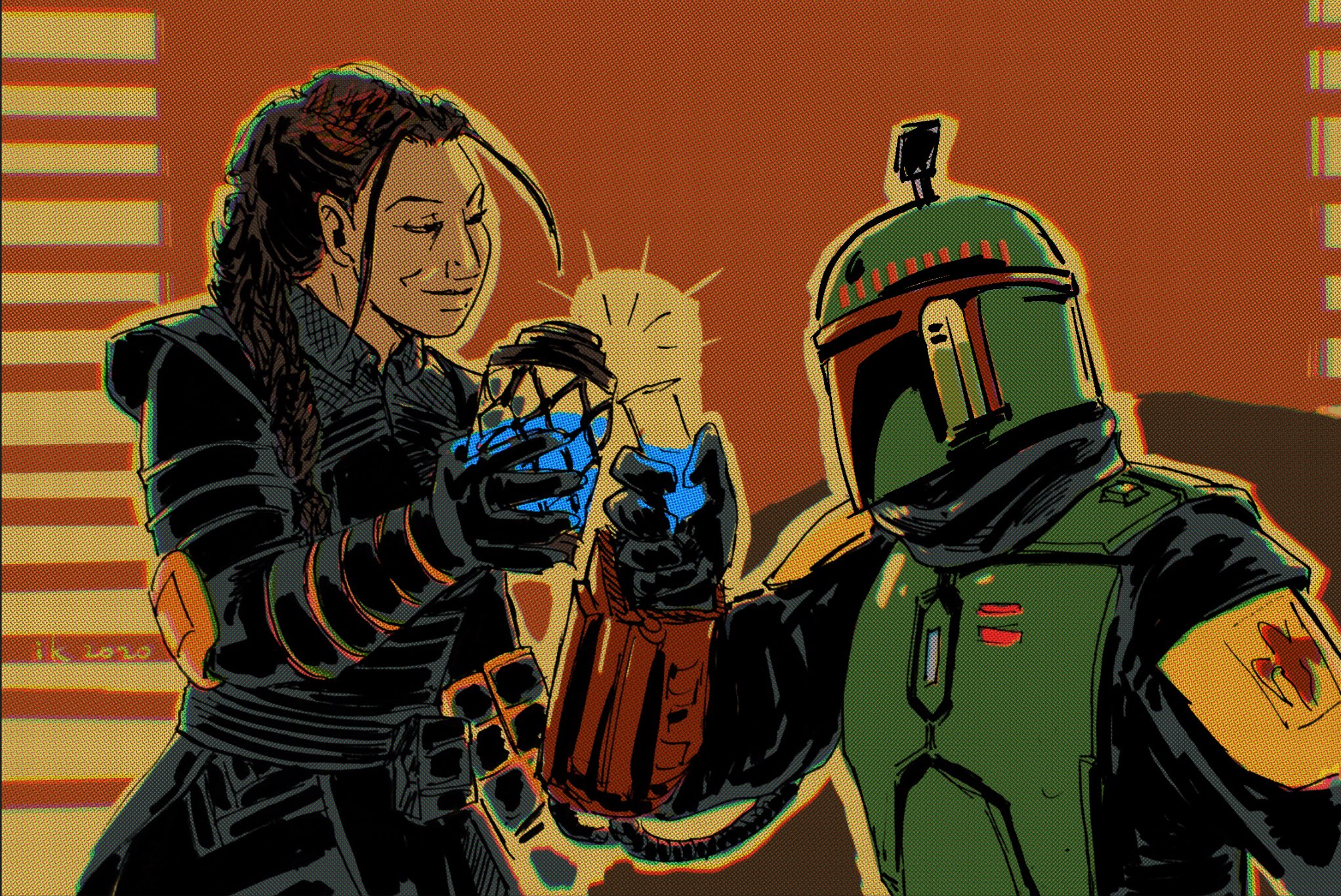 Fennec Shand and Boba Fett (Masked) by Impish Kaos - Image Galleries - Boba Fett Fan Club