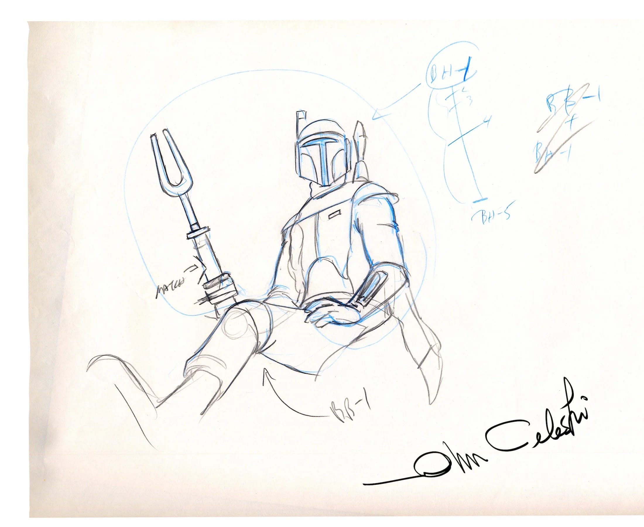 "Holiday Special" Rough First Pass Poses for Boba Fett by John Celestri ...