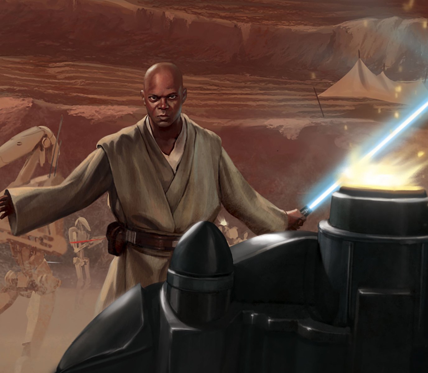 Mace Windu Defeats Jango Fett by Javier Charro Martinez for Fantasy ...