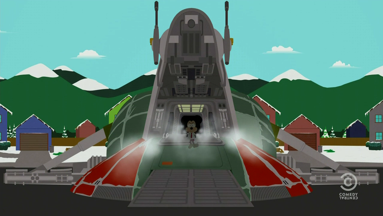 South Park "Obama Wins" (2012) Mickey Mouse Flies Slave I - Image ...